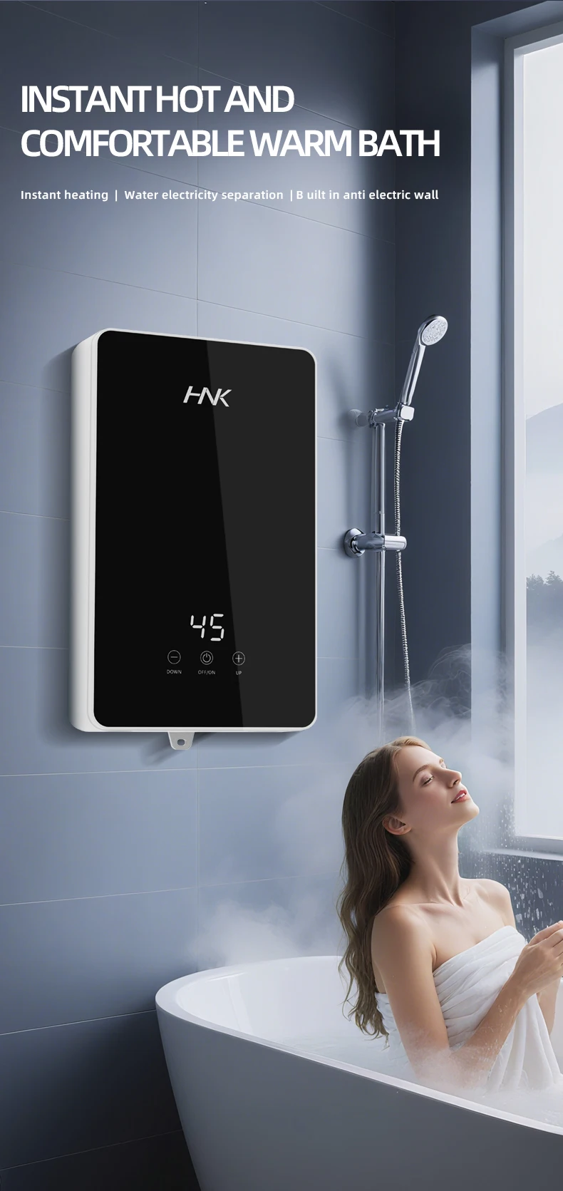 D5525A1 OEM Instant Tankless Electric Water Heater for Bathroom Kitchen ...