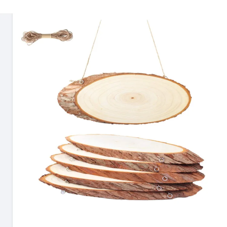 Eco-friendly unfinished natural round pine wood tree disc wooden log ...