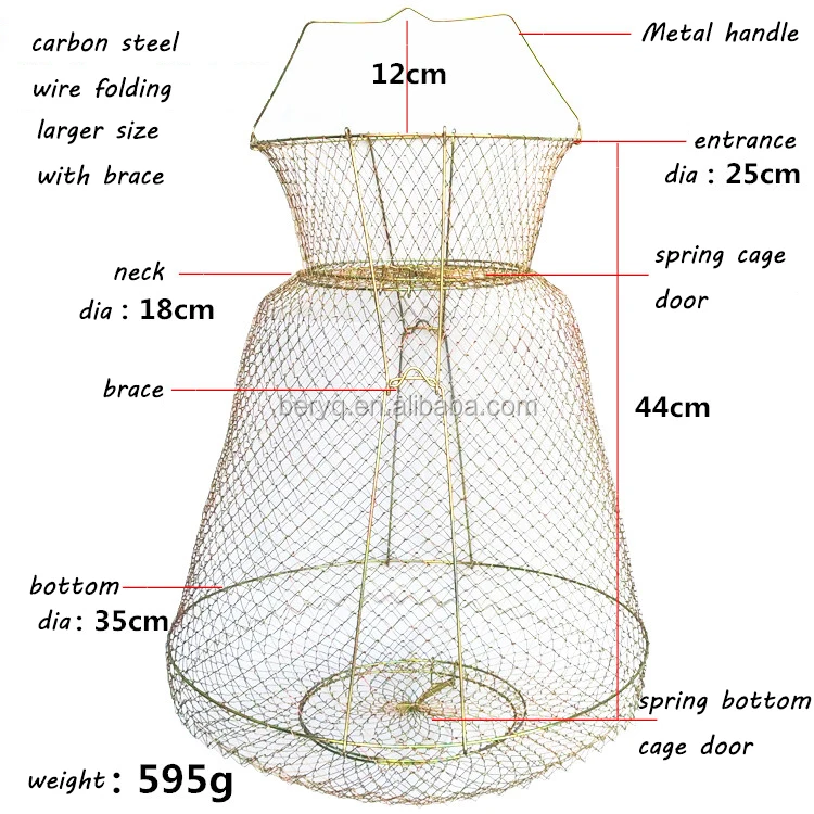 Trap Cast Dip Cage Fish Shrimp Trap Fish Net Minnow Crayfish Crab Baits ...