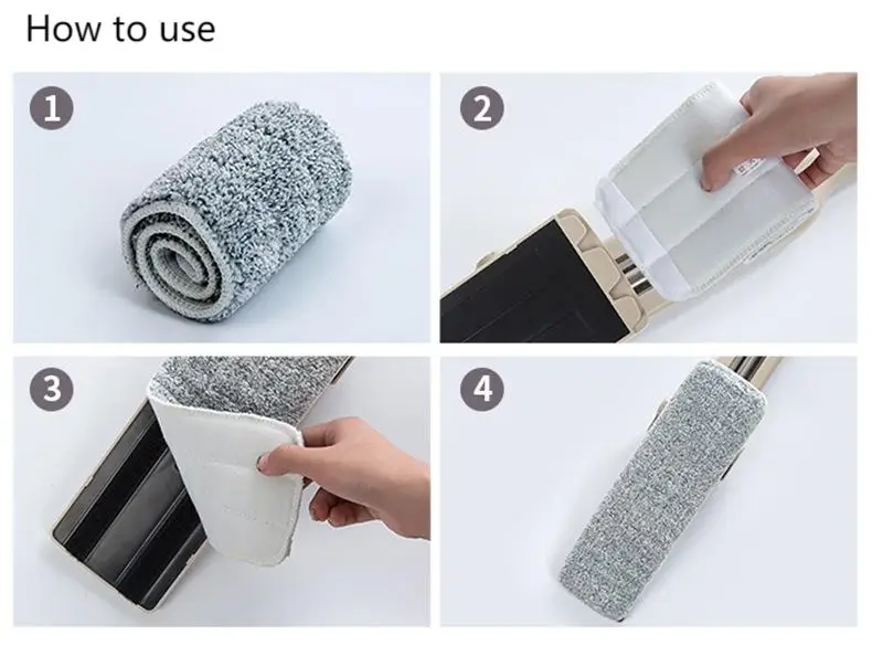 Factory Directly Microfiber Mop Floor Cleaning Mob Refill Microfiber ...