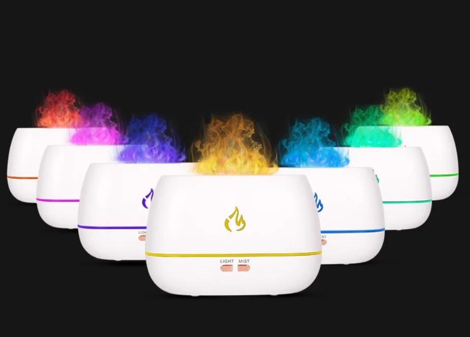 New 3d Fireplace Flame Humidifiers Bedroom Home Hotel Led Fire Flame Essential Oil Aromatherapy ...