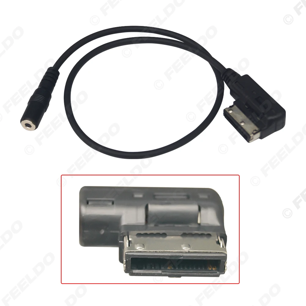 Car 3.5mm Female Jack Line AMI to AUX Adapter for Audi Q5