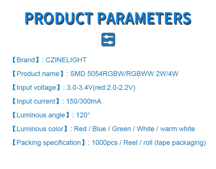 CZINE LIGHT High Power 2W 4W 5054 RGBW RGBWW LED Diodes