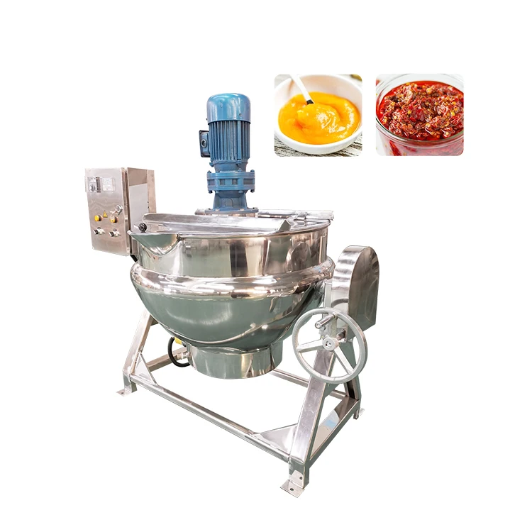 Jam Sauce Food Jacketed Kettle Jacketed Kettle With Mixer Tilting ...