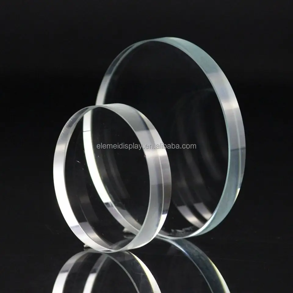 Custom Clear Round Block Solid Acrylic Display Riser