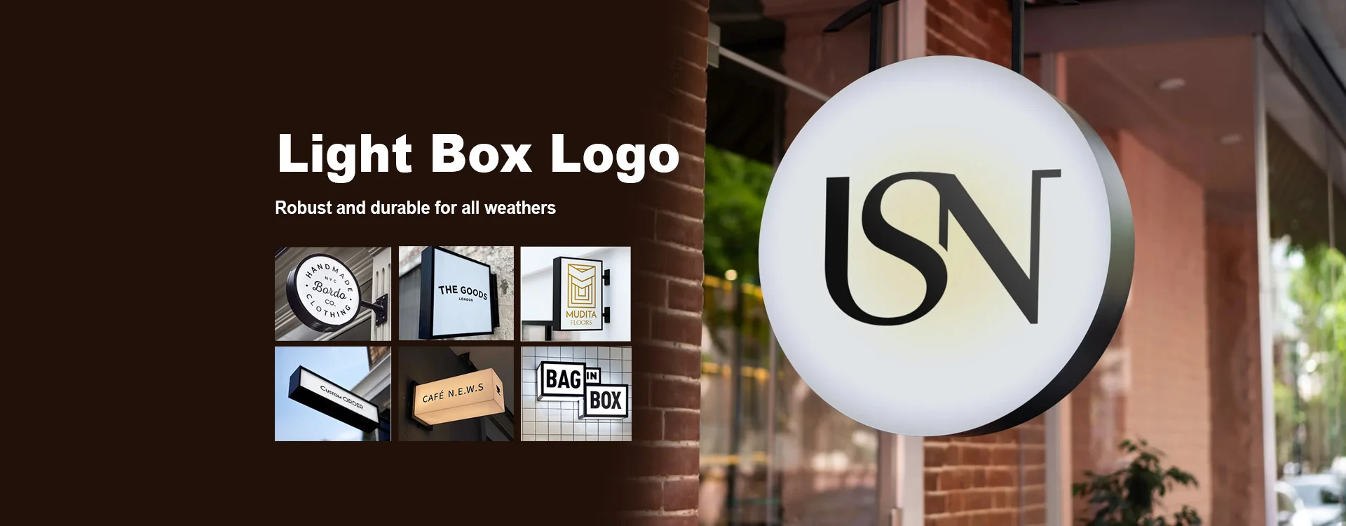 Outdoor Rotating Custom Round Acrylic Light Box Sign Double Sides Led ...