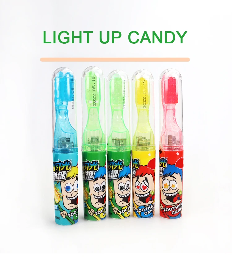 HACCP/BRC Certificate Halal Candy Lollipop Toothpaste Shape Lighting ...