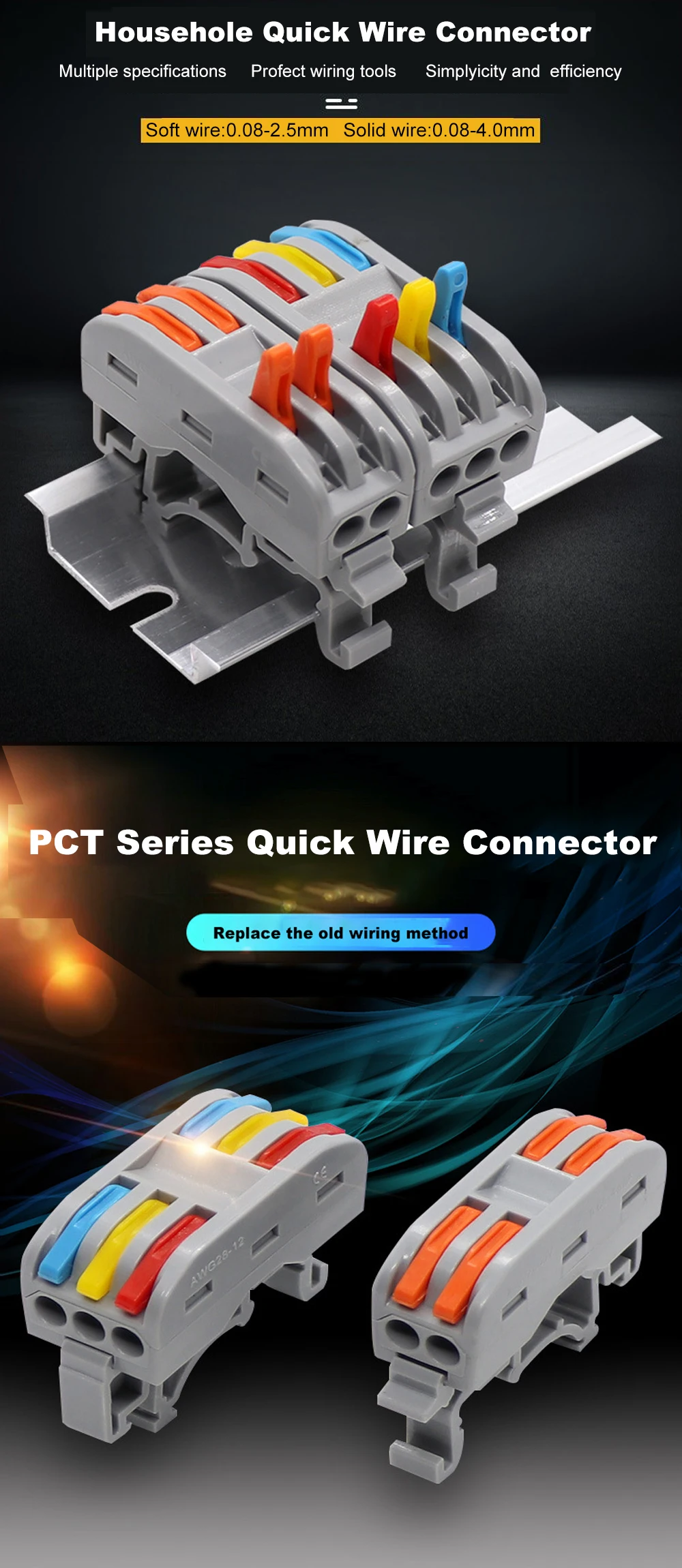 Guide Rail Type Lt-222 Fast Connector Distribution Box Complete Set ...