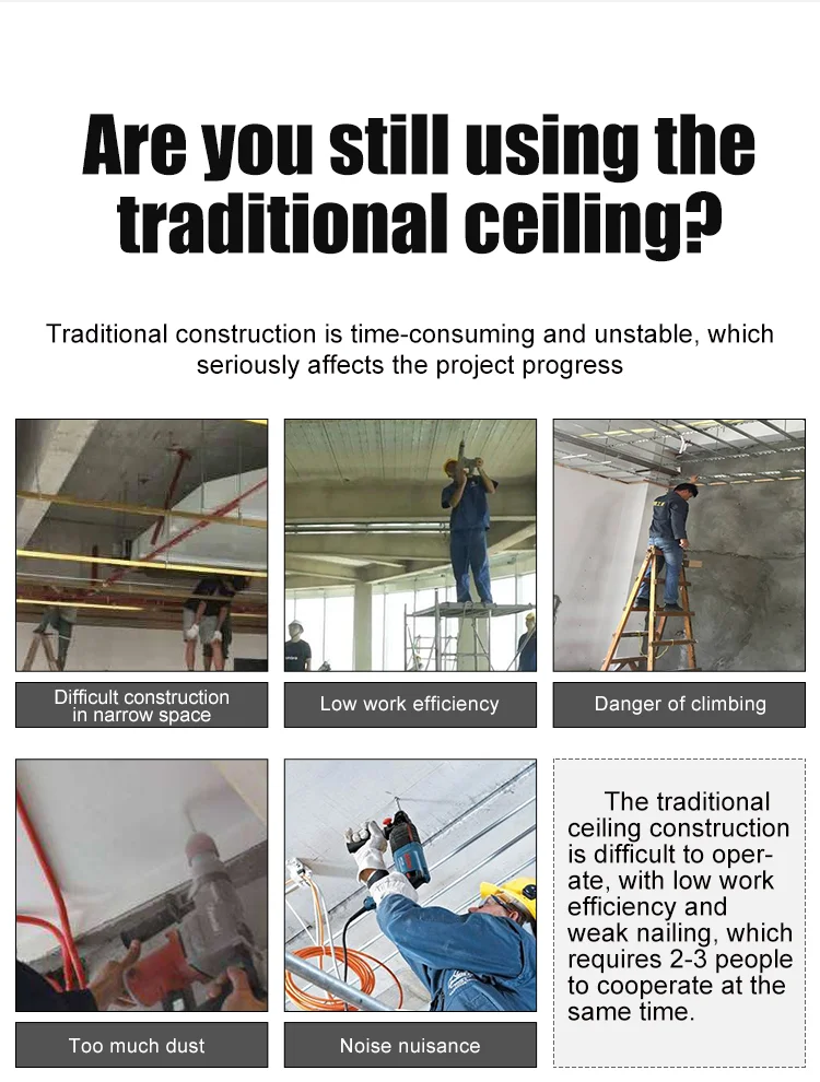 Ceiling Gun Concrete Fixed Nail Gun Silent Ejection Nail Gun - Buy Nail ...