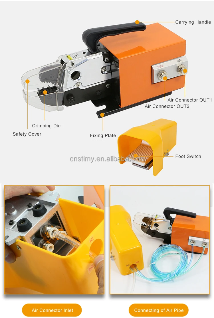 Small Portable Pneumatic Crimping Tool Terminal Crimping Machine For ...