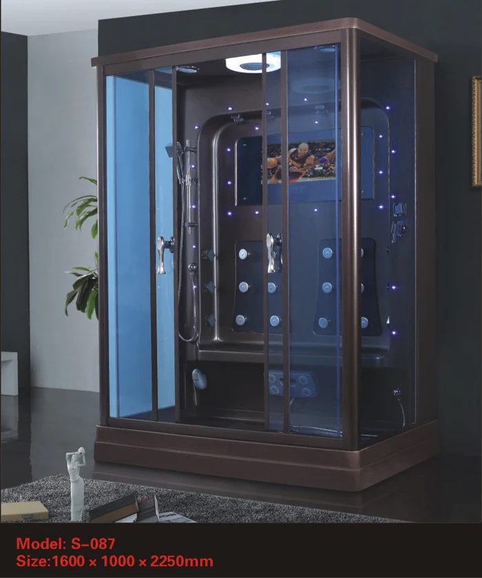 Luxury Jetted Tub Shower Combo Bathroom Steam Bath Shower Room With Led ...