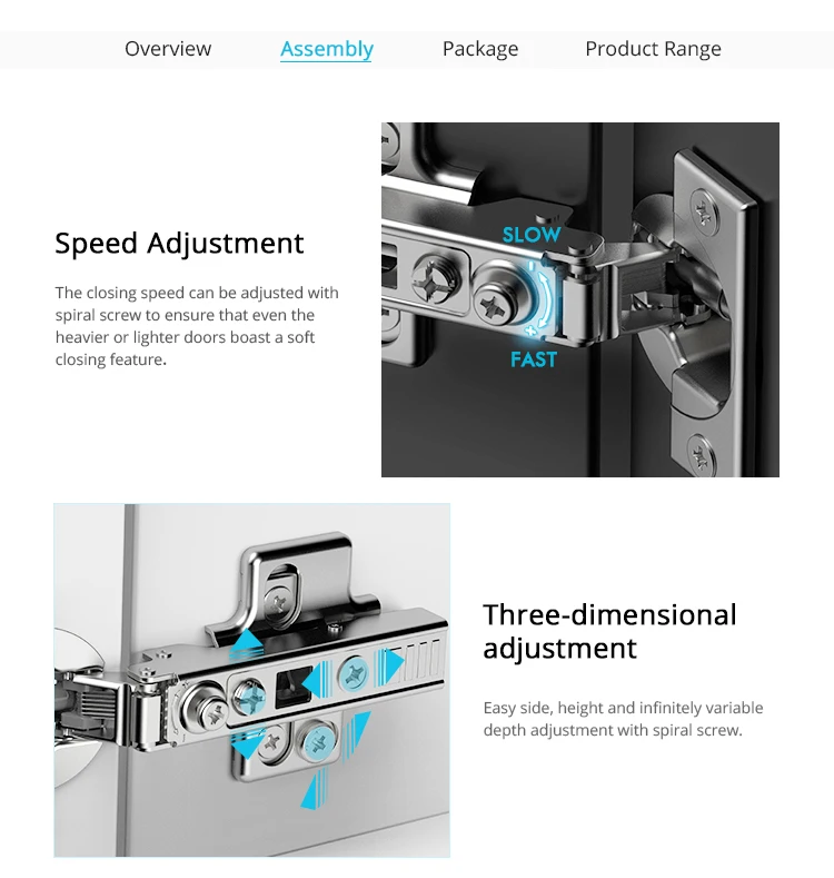 Topcent Soft Close Hinge - Durable & Silent Wardrobe Hardware