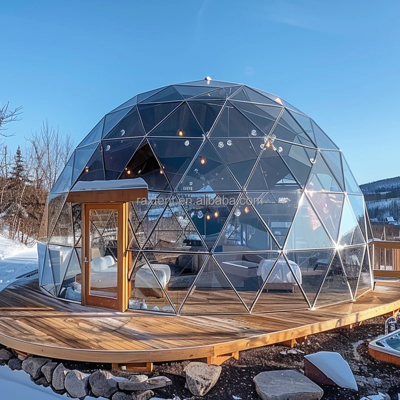 Outdoor Glass Geodesic Dome Tent - Ideal for Camping & Hotels