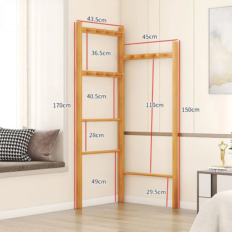 Multi-functional Solid Wooden Display Clothing Ladder Rack - Buy Wood ...