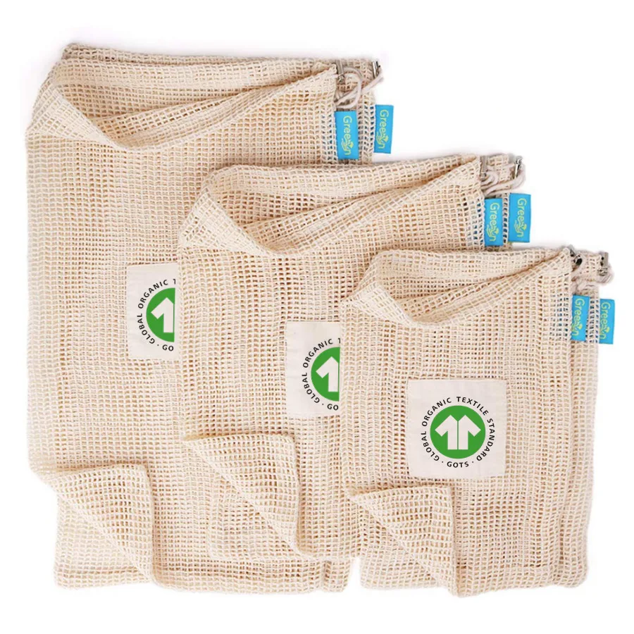 Grocery Shopping Net Tote Washable Biodegradable Eco Friendly Gots ...