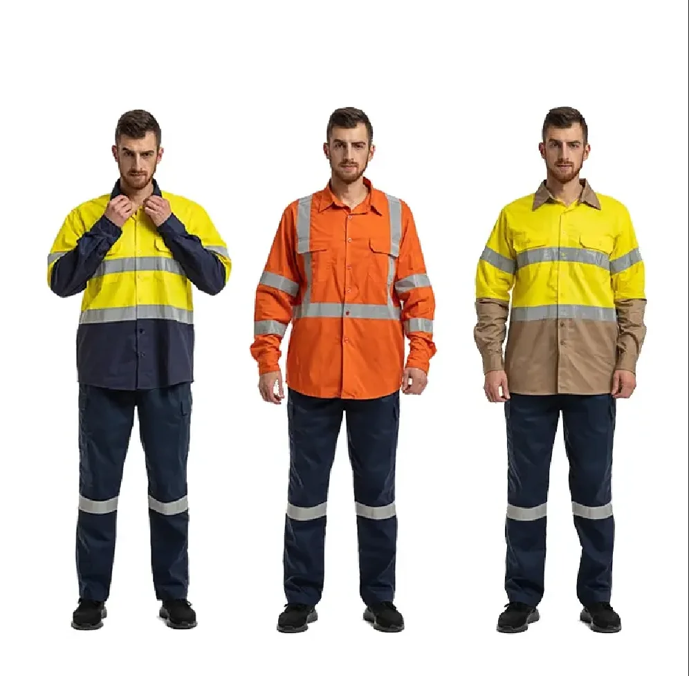 Industrial Safety Work Clothing Sets - Flame Resistant & Hi Vis