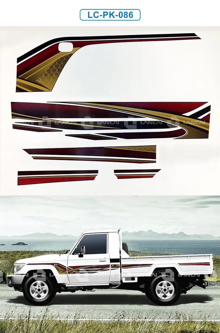 Toyota Land Cruiser Pickup 2021 Vinyl Decals - Durable Body Stickers