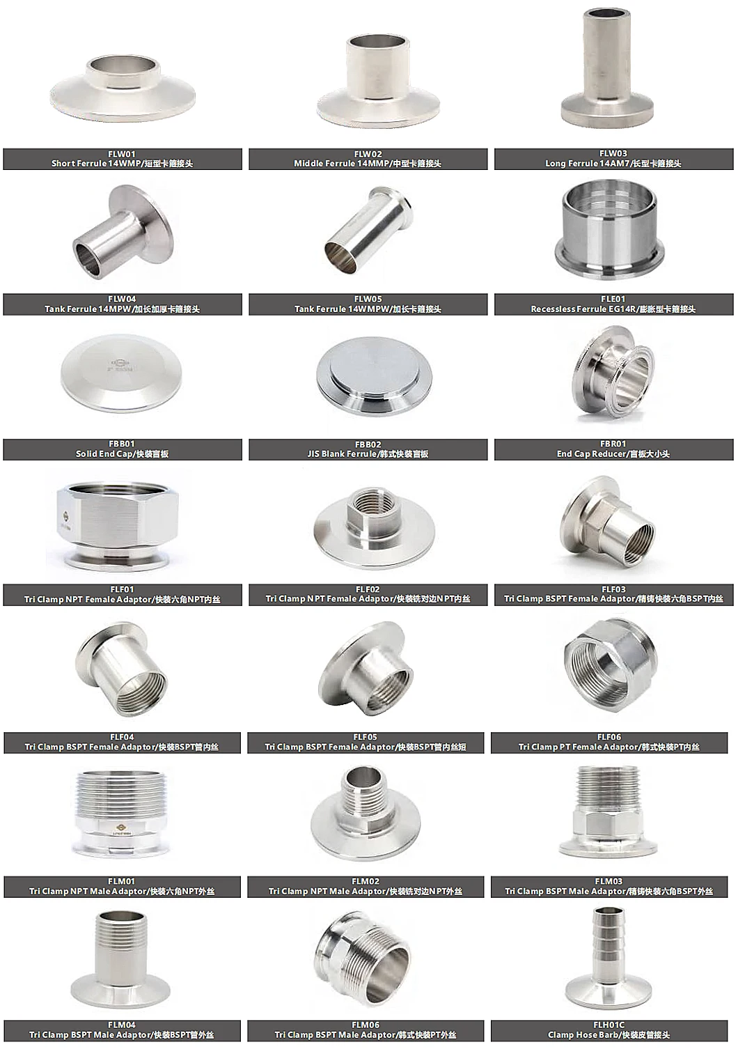 Light Duty Tank Ferrule Clamp Weld Pipe Fitting L=80MM Food Grade SS304 ...