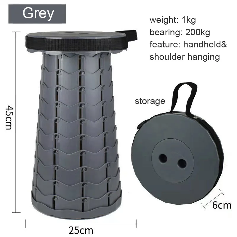 Outdoor Furniture Sturdy Rest Seat Portable Plastic Telescopic Height ...