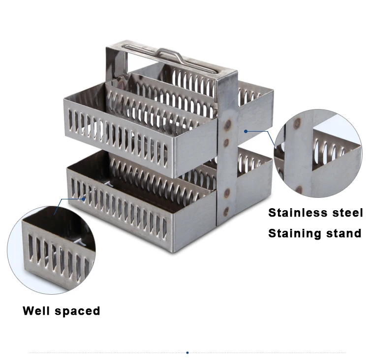Loikaw Laboratory Histology Tissue Slide Glass Staining Jar Stainless ...