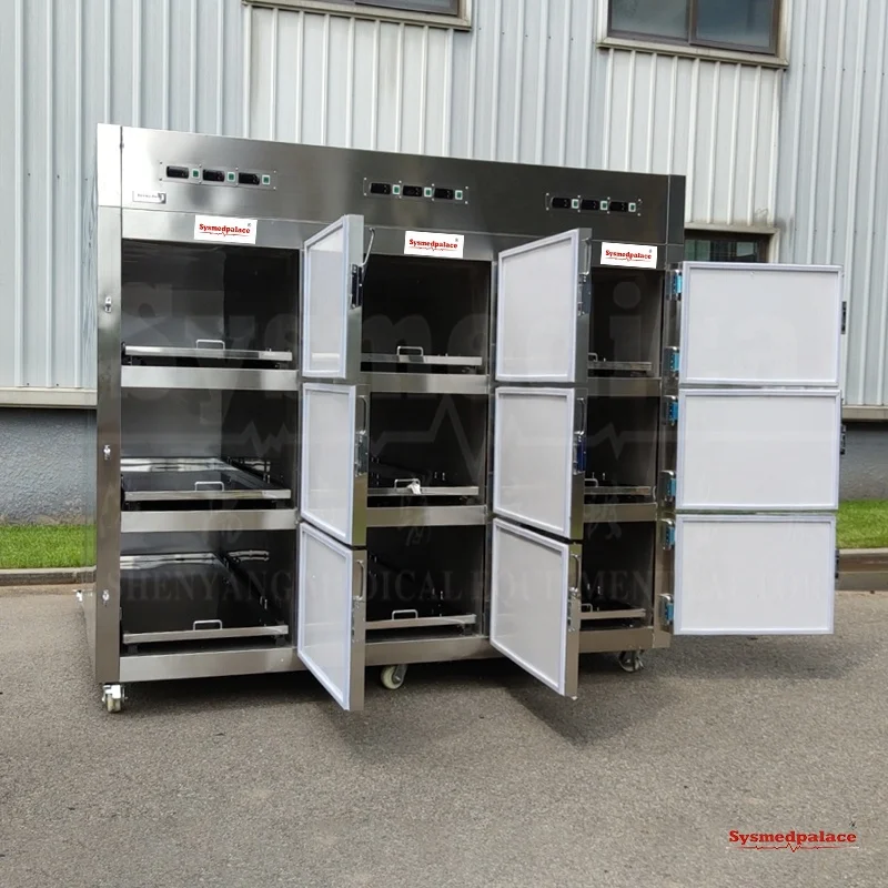 9 Bodies Funeral Mortuary Morgue Refrigerators in Stock