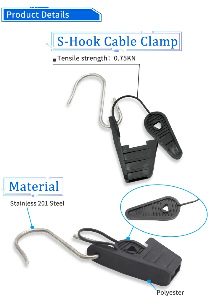 Abs Body Anchor Clamp Fiber Wire Tension Clamp S Type Fastener ...