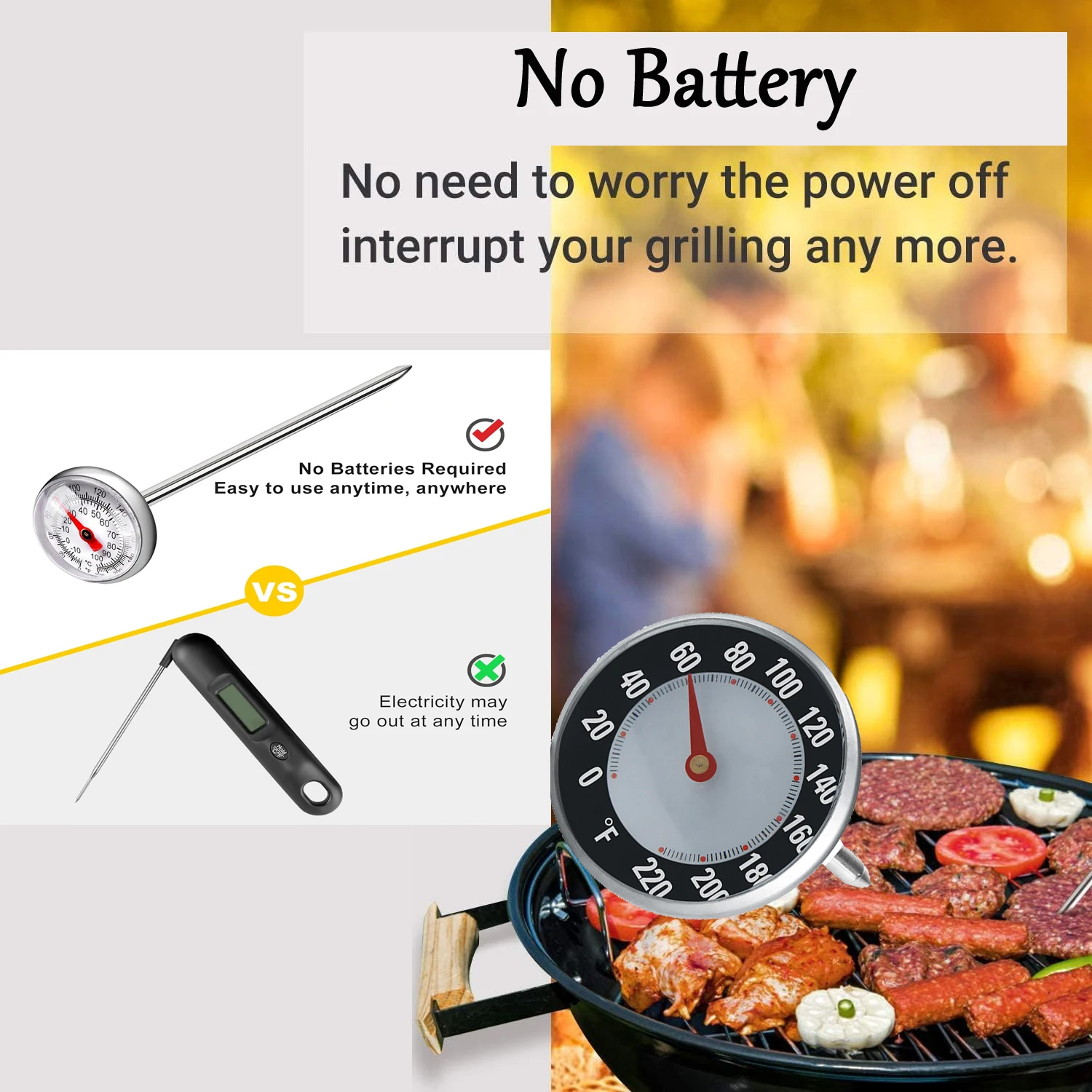 2025 SW Stainless Steel Instant Read Dial Thermometer for Oven BBQ and ...