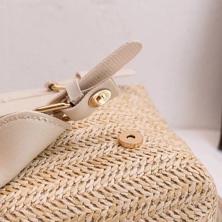 Paparazzi Hy-058 Eco Friendly Anti-theft Straw Woven Pu Leather Woman ...