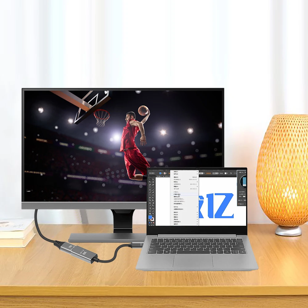 Usb Type C To Displayport Adapter Cable 8k 60hz Usb To Dp Monitor Video ...