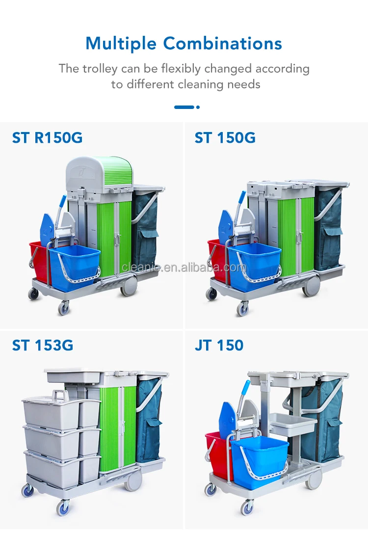 Quality Industrial Mopping Bucket Janitorial Cleaning Trolley Cart With ...