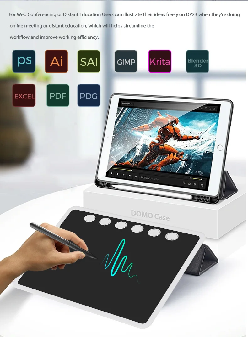8192 Levels Graphic Tablet Professional 6 Inches Digital Graphic ...