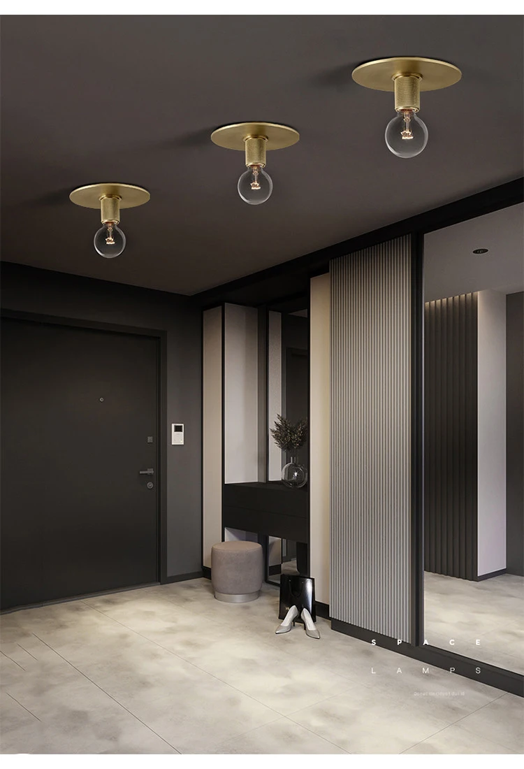 Modern Ceiling Surface Mounted Bulb Ceiling Light Simple Glass Design ...