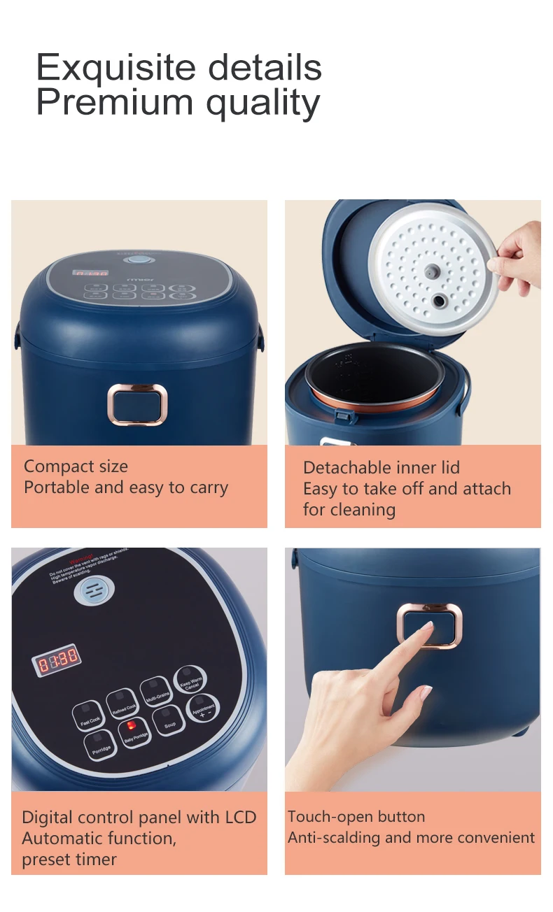 2L Portable Car Rice Cooker - Fast, Efficient Cooking