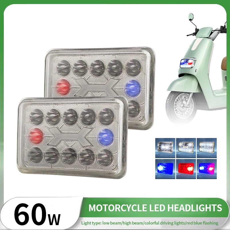 Ip67 Motorcycle Electric Vehicle Led Headlight Dc 12v 60w High Low Beam ...