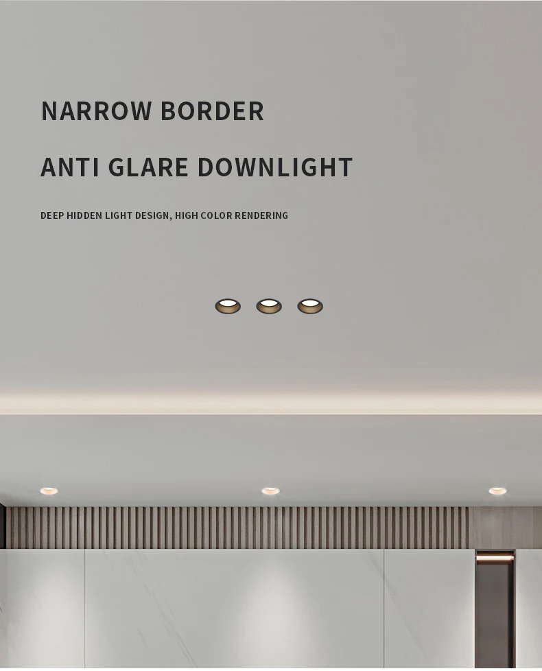 220v Ceiling Downlight Led Down Light 7W 9W 12W 15W 18W 8 Inch Retrofit COB LED Downlight Black ...