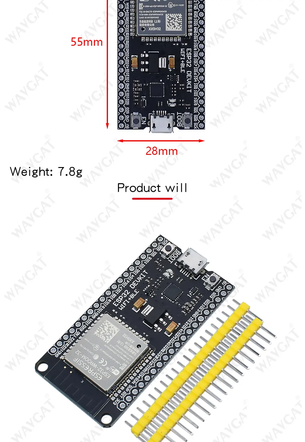 Mh-et Live Esp32 Development Board Wi.fi+ Ultra-low Power Consumption ...