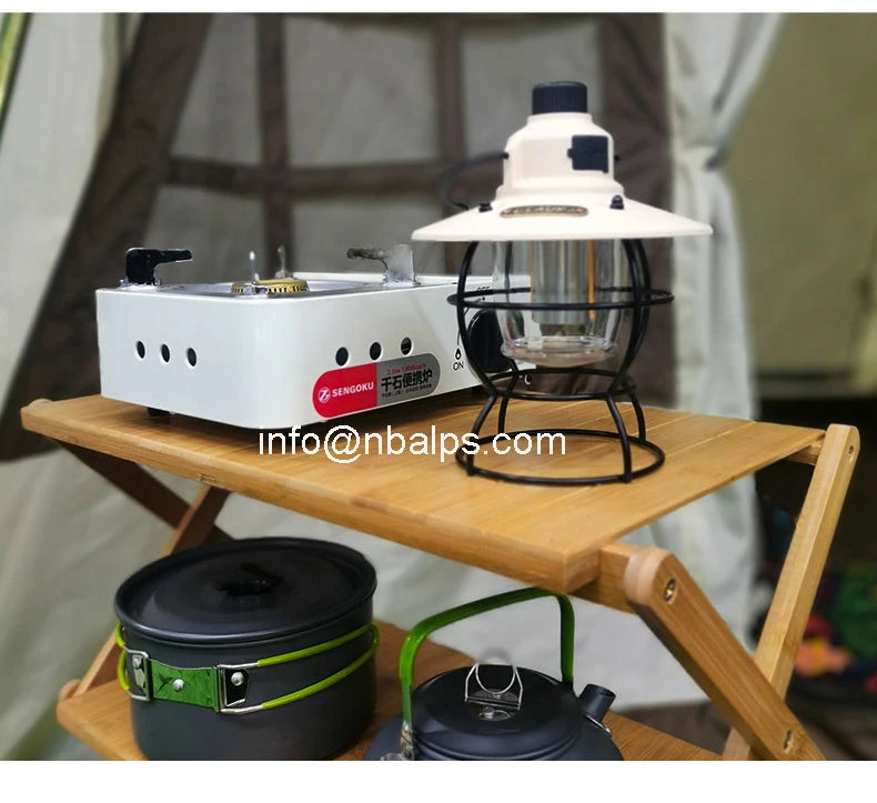 Outdoor Folding Shelves - Durable Bamboo Wood Camping Racks