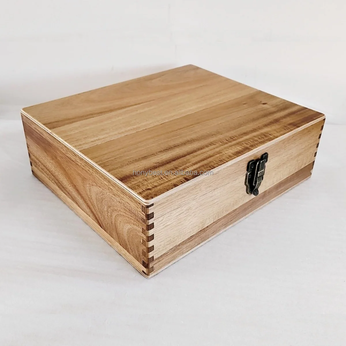 Blank Wooden Case Box Lockable Wooden Storage Box Organizer Containers ...