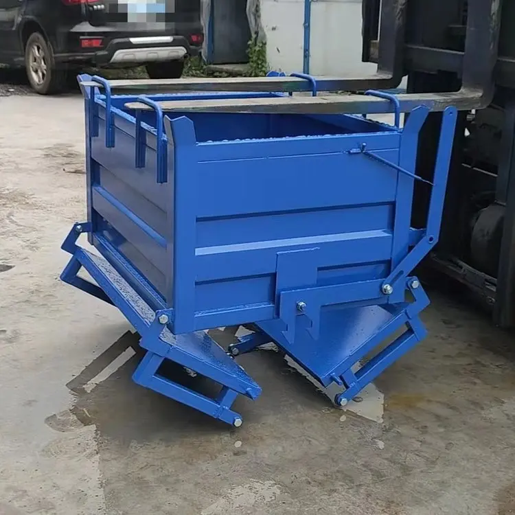 Industrial Heavy Forklift Dump Hopper Warehouse Movable Iron Filings ...