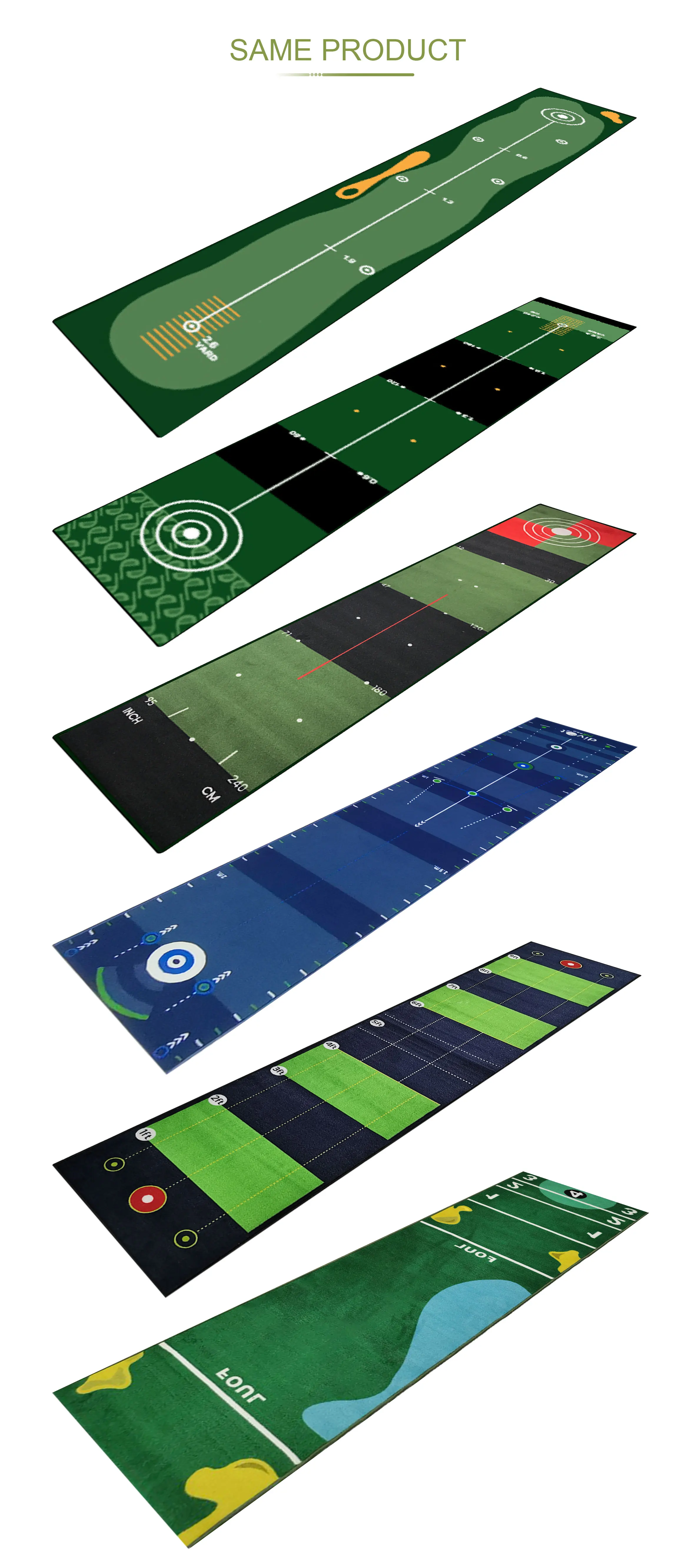 Indoor Driving Range 3 In 1 Golf Practice Training Mat Golf Putter ...