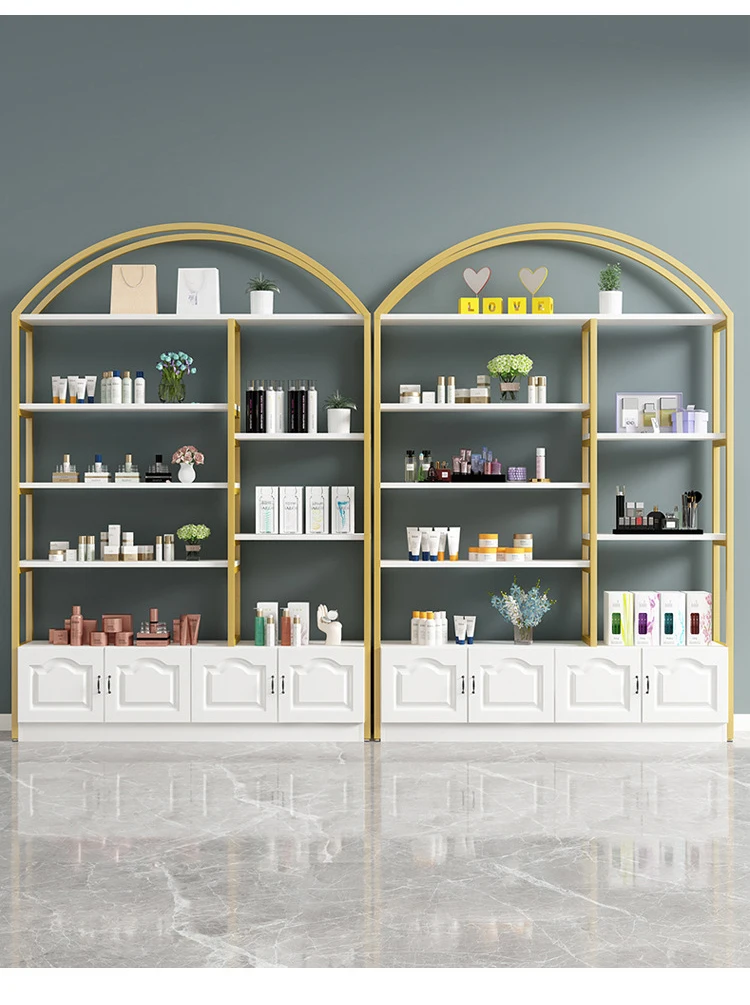 Kainice Nordic Golden Display Shelf - Perfect for Cosmetics