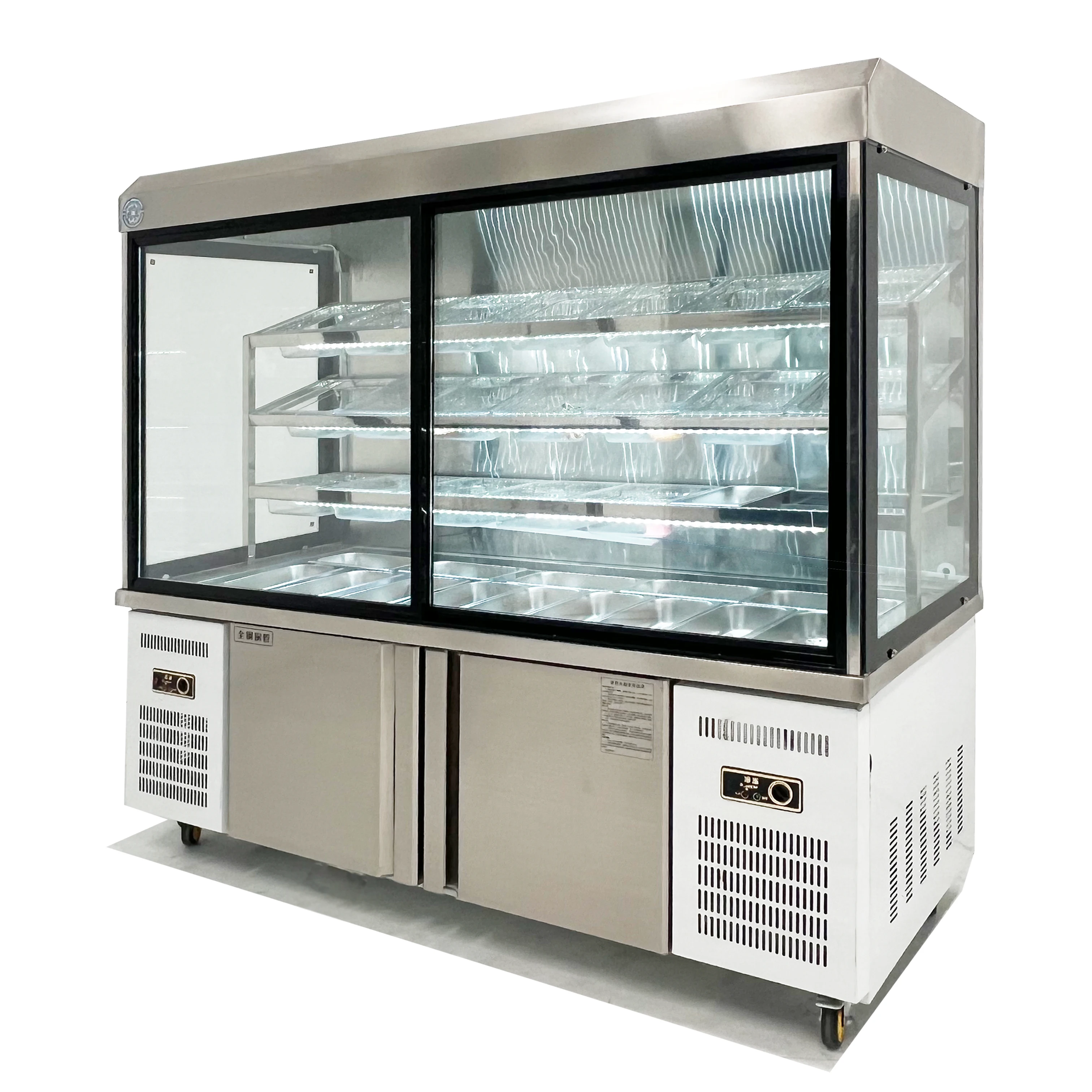 Glass Door Refrigerator - Ideal for Fruit & Vegetable Hotpot