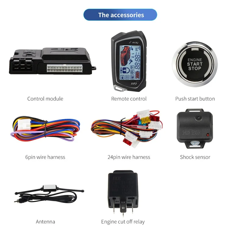 Alibaba.com: 2 Way Car Alarm System, Push Start Button, Remote Engine ...