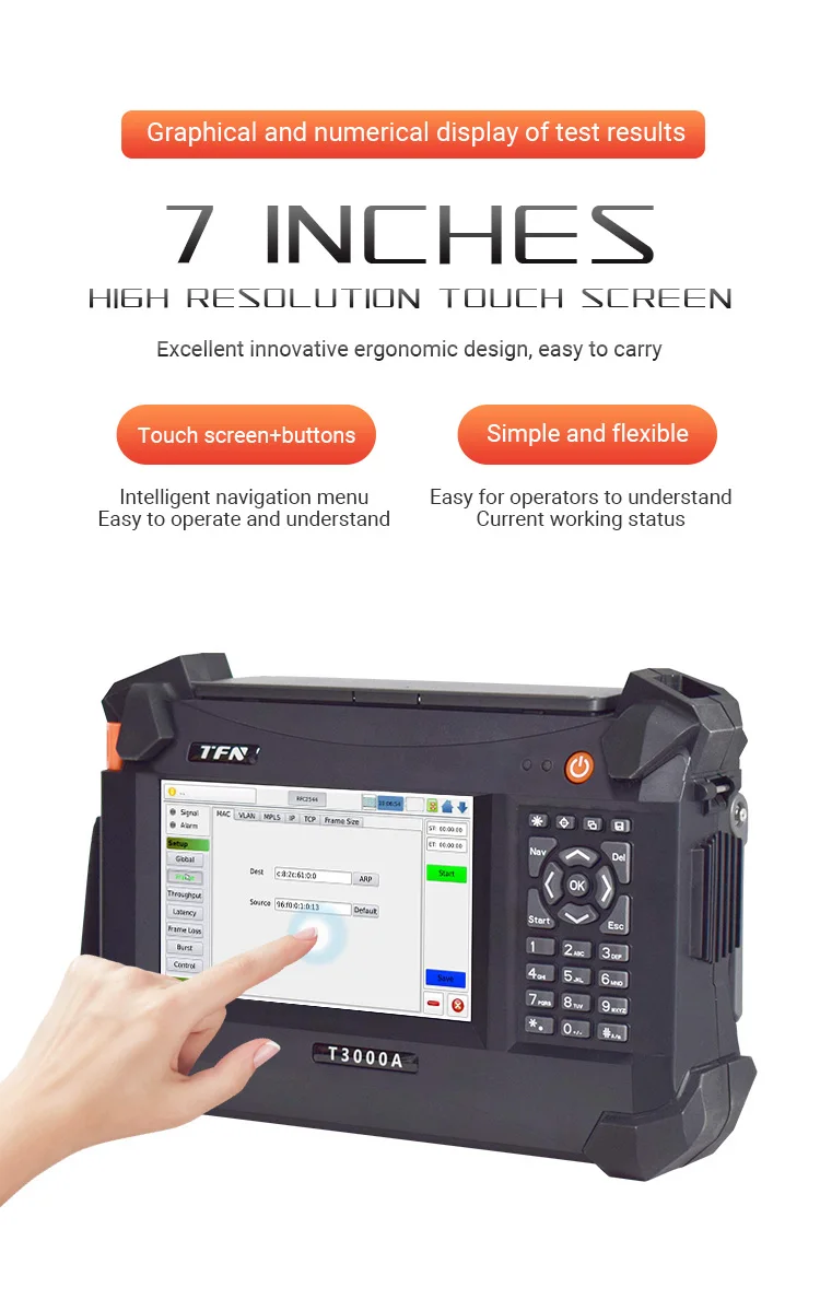 Tfn T3000a 10g Multifunction Network Analyzer Rj45 Lan Cable Tester ...