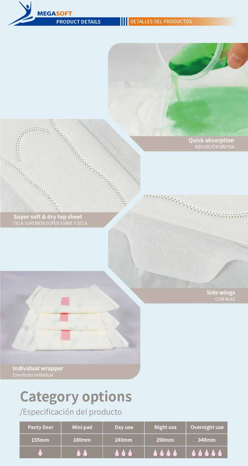 MEGASOFT 240U Sanitary Napkins - Super Absorbent & Comfortable