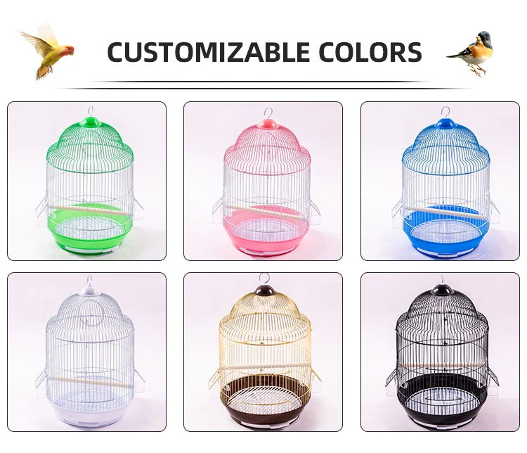 Wrought Iron Flight Bird Parakeet Parrot Cage Small Bird Cage With ...