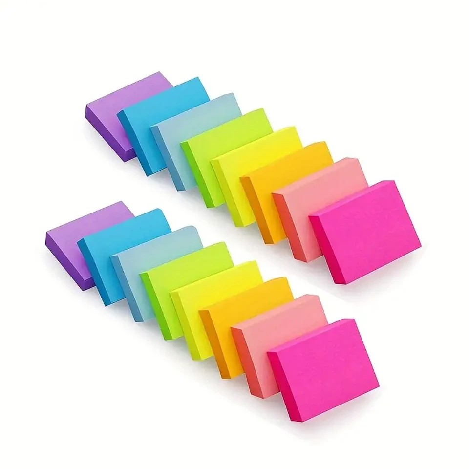 Mini Sticky Notes 1.5 X 2 Inch Bright Colors Self-Stick Pads 100 Sheets ...