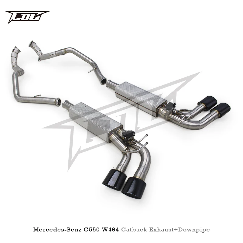 Coc Full Set Catback Exhaust Valved Muffler System Downpipe For ...