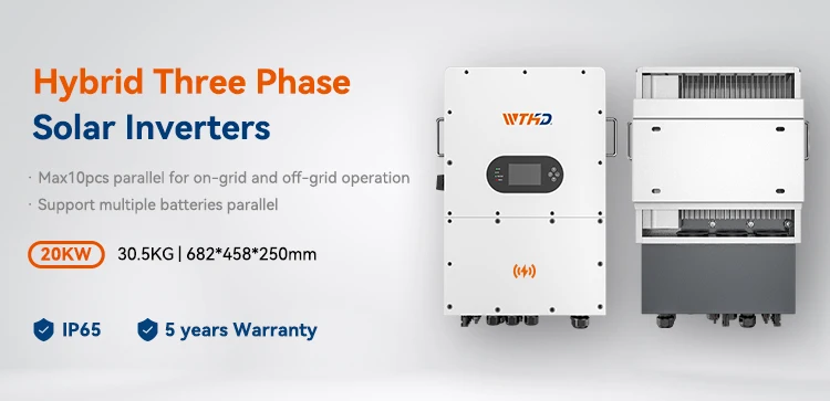 30KW Three Phase Hybrid Solar Inverter MPPT IP65 Purer Sine Wave 100% ...