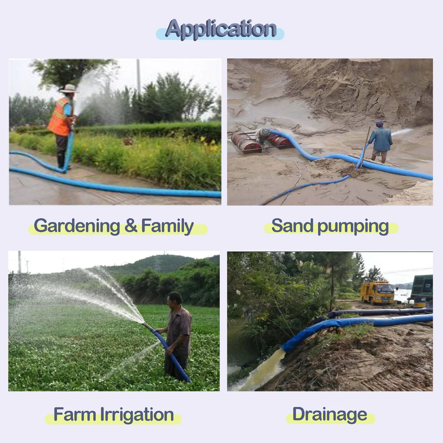 2 Inch PVC Agriculture Irrigation Lay Flat Hose 2Bar Farm Watering Hose ...